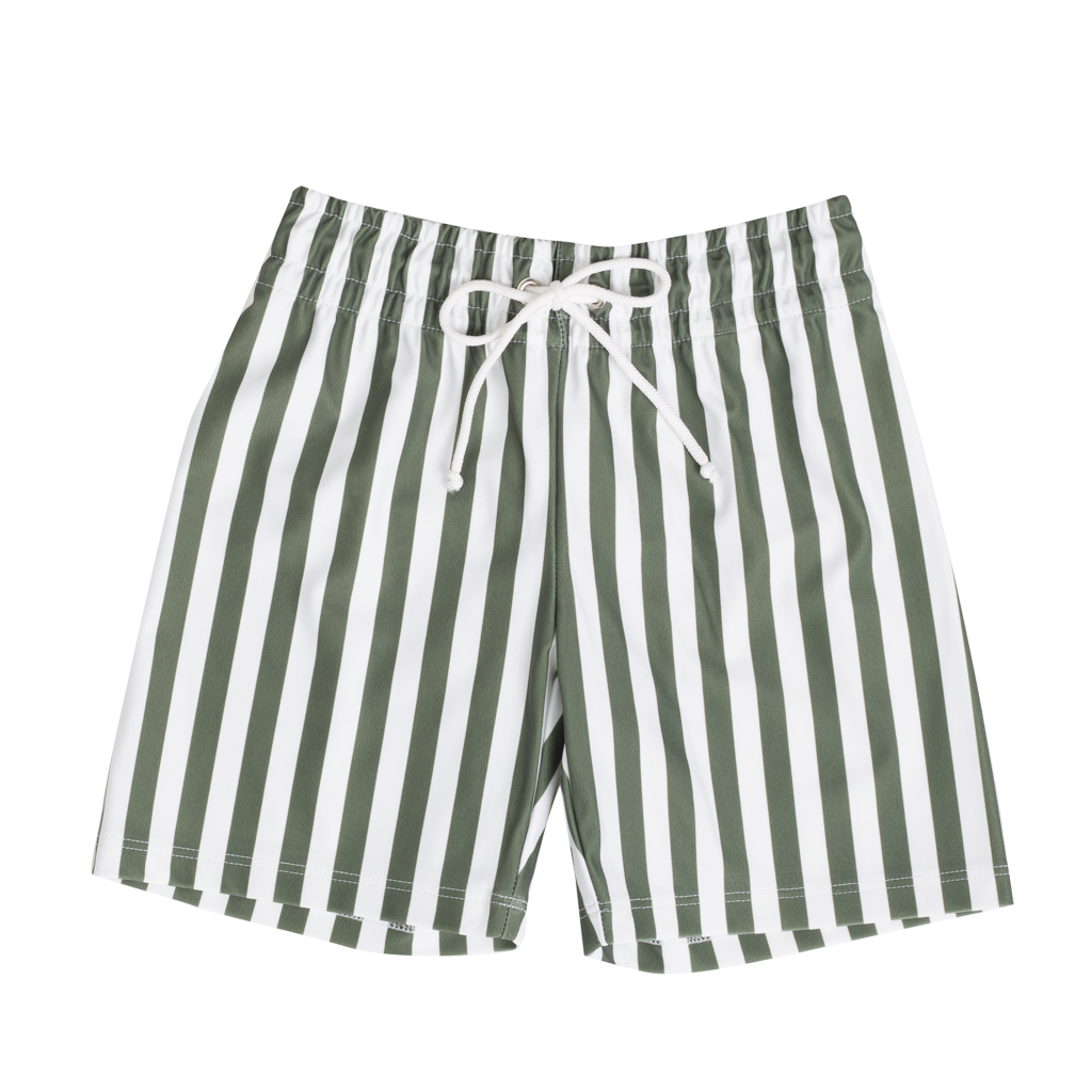 Alex Swim shorts - army-stripes - Petit Crabe