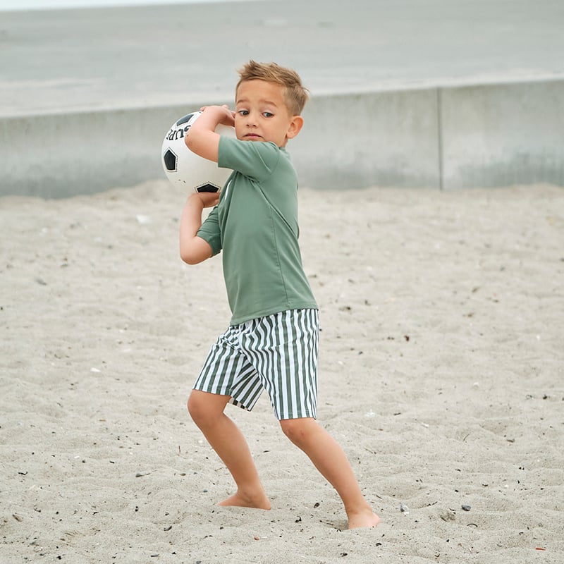 Alex Swim shorts - army-stripes - Petit Crabe
