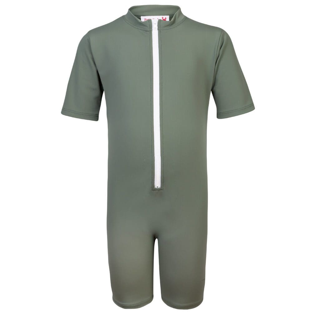 Noe STAR sunsuit S/S - army - Petit Crabe