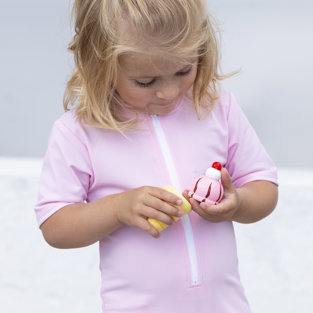 Noe STAR sunsuit S/S - ballerina - Petit Crabe