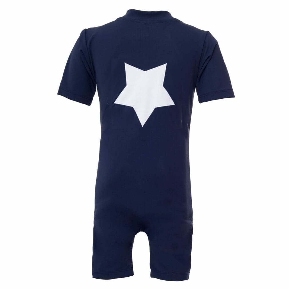 Noe STAR sunsuit S/S - blue - Petit Crabe