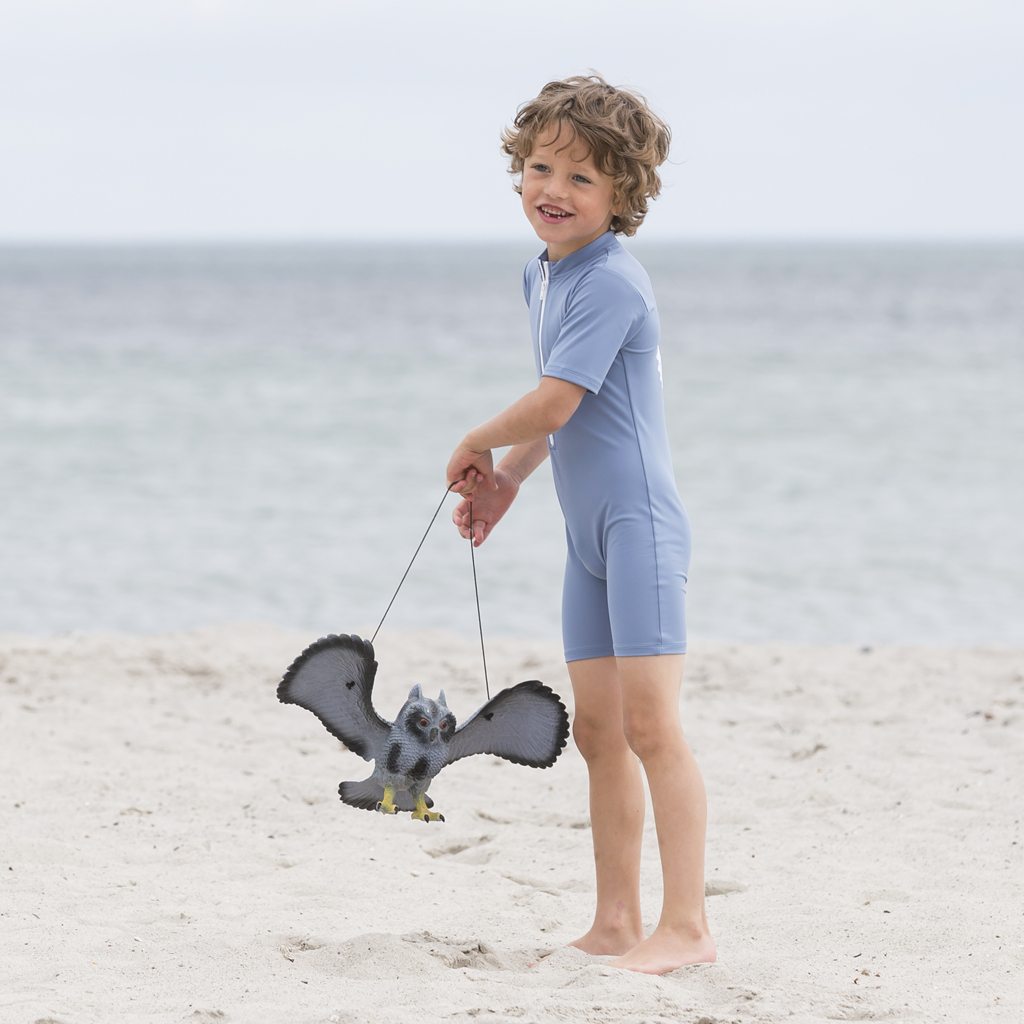 Noe STAR sunsuit S/S - petrol - Petit Crabe