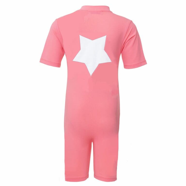 Noe STAR sunsuit S/S - watermelon - Petit Crabe