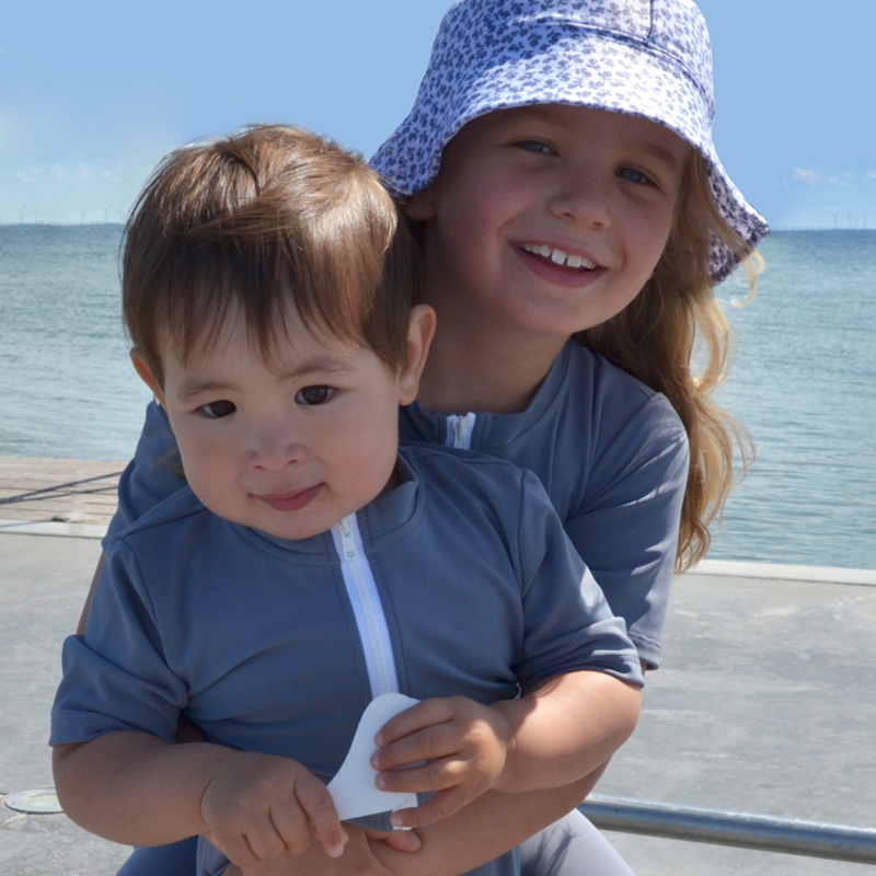 Noe CRAB Sunsuit S/S - midnight-fog - Petit Crabe