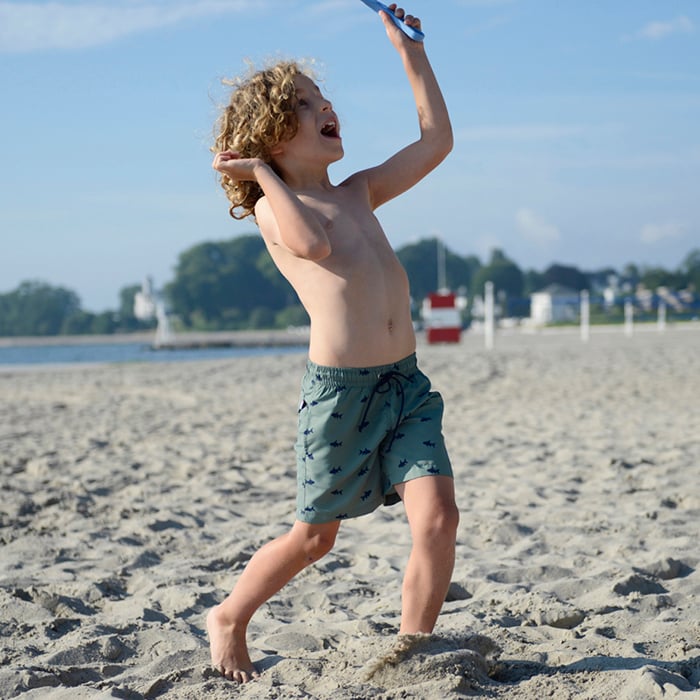 Boardie Swim Shorts - army-fish - Petit Crabe