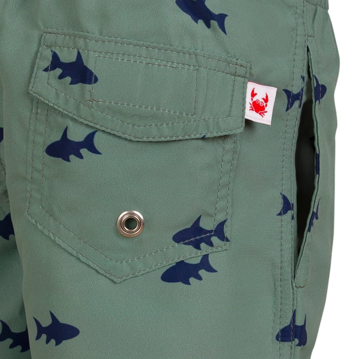 Boardie Swim Shorts - army-fish - Petit Crabe