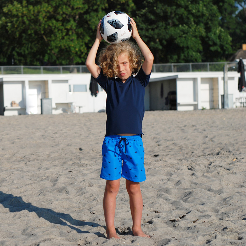 Boardie Swim Shorts - blue-crab - Petit Crabe