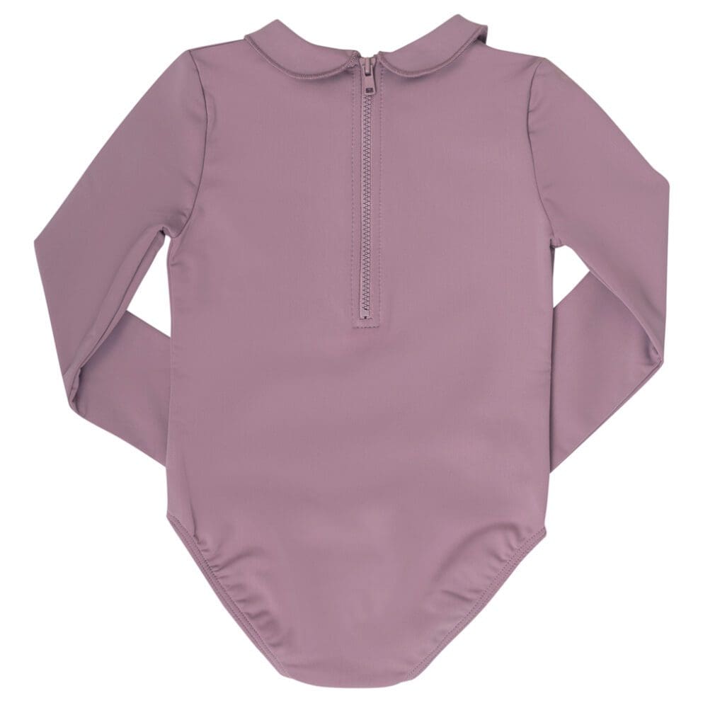 Peeter Pan collar Swimsuit L/S - heather - Petit Crabe