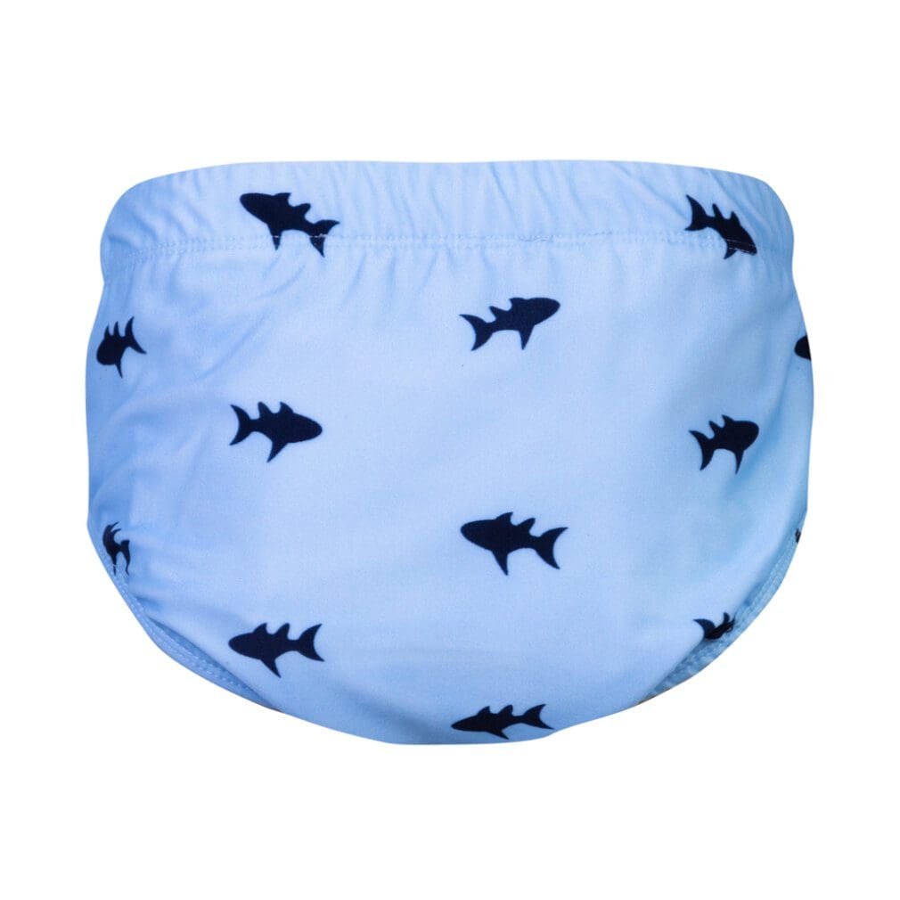 Leo Swim nappy - blue-fish - Petit Crabe
