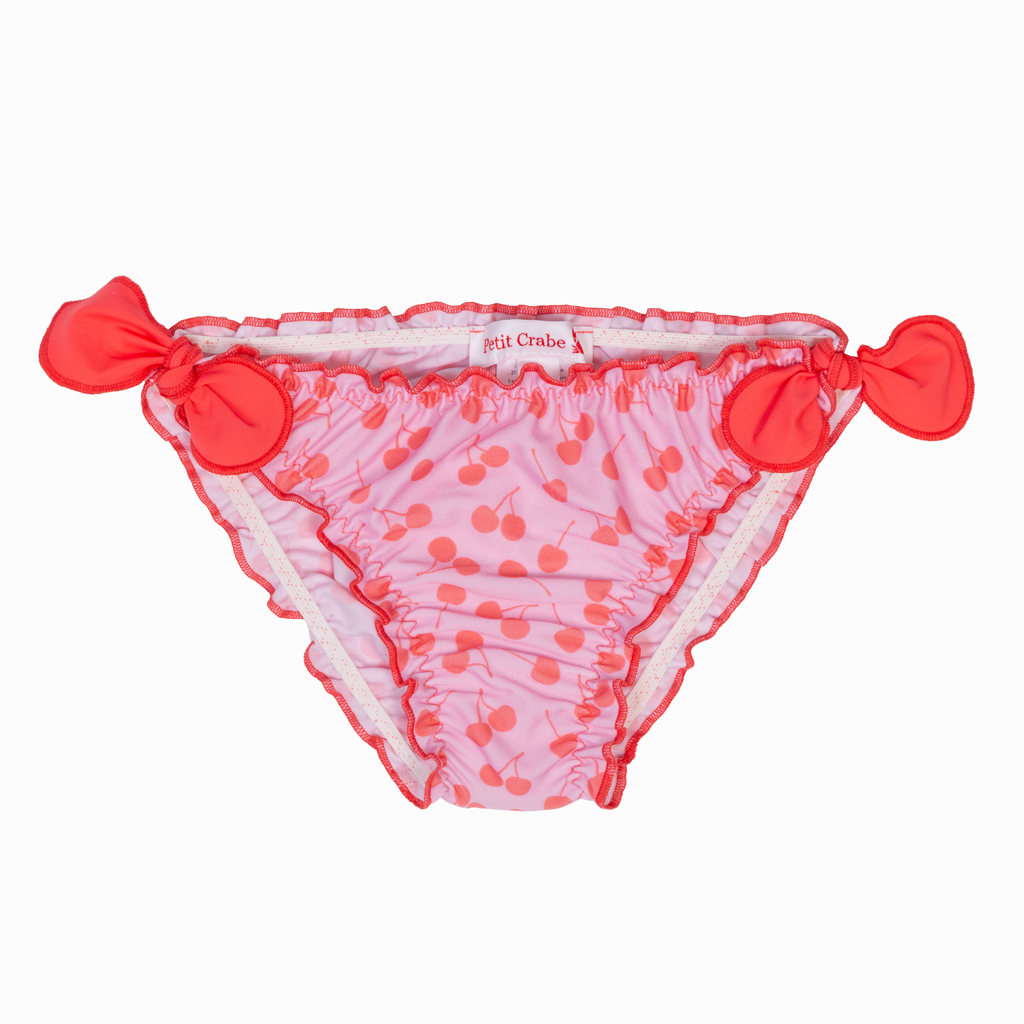 Gia Wavy Bikini pants - cherries - Petit Crabe