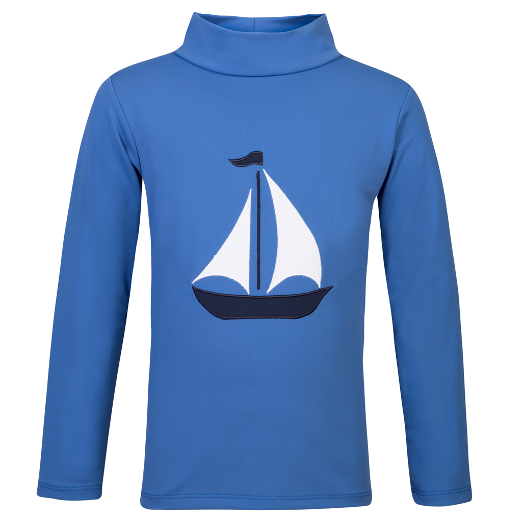 Casey BOAT turtleneck - sapphire - Petit Crabe