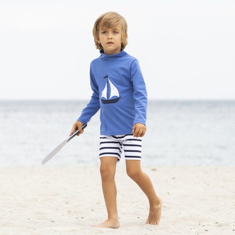 Casey BOAT turtleneck - sapphire - Petit Crabe