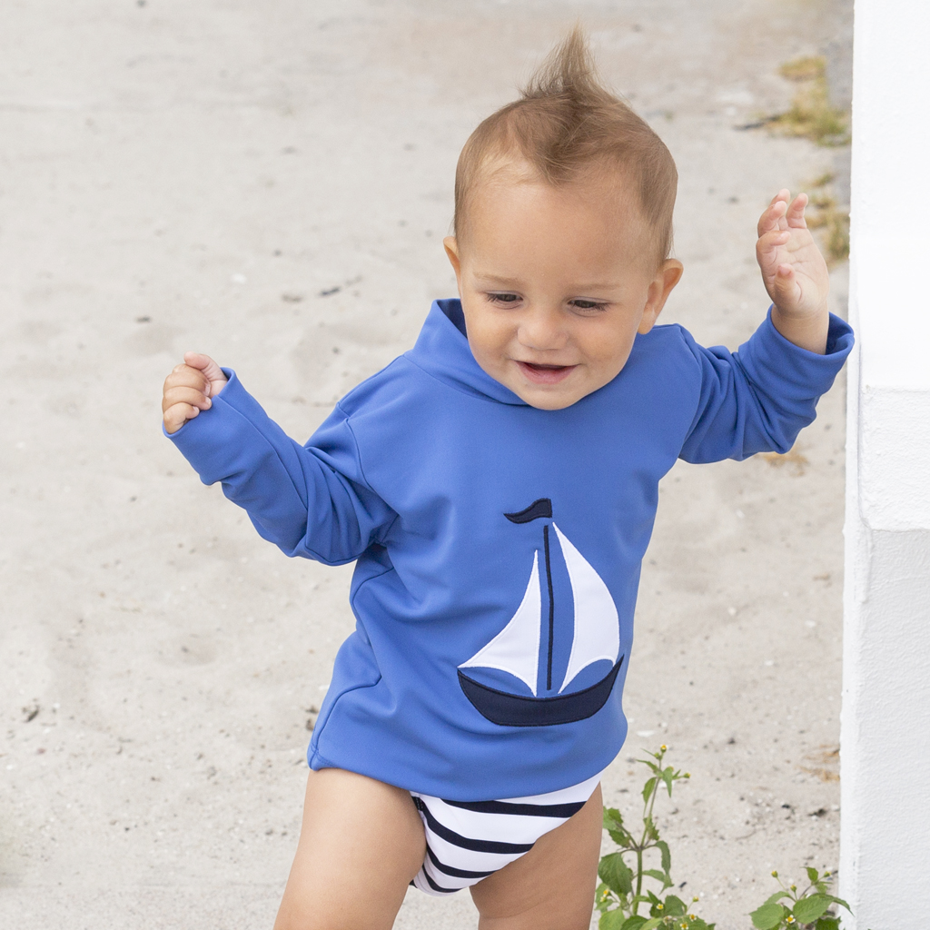 Casey BOAT turtleneck - sapphire - Petit Crabe