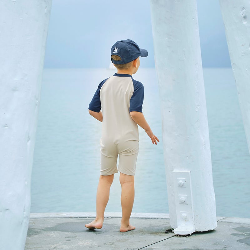 Multi Color Sunsuit S/S - latte - Petit Crabe