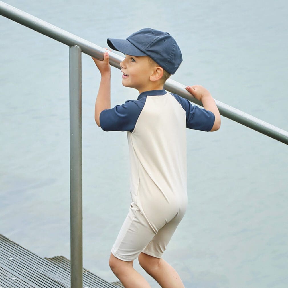 Multi Color Sunsuit S/S - latte - Petit Crabe