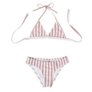 Elle Triangle bikini - candy-stripes - Petit Crabe