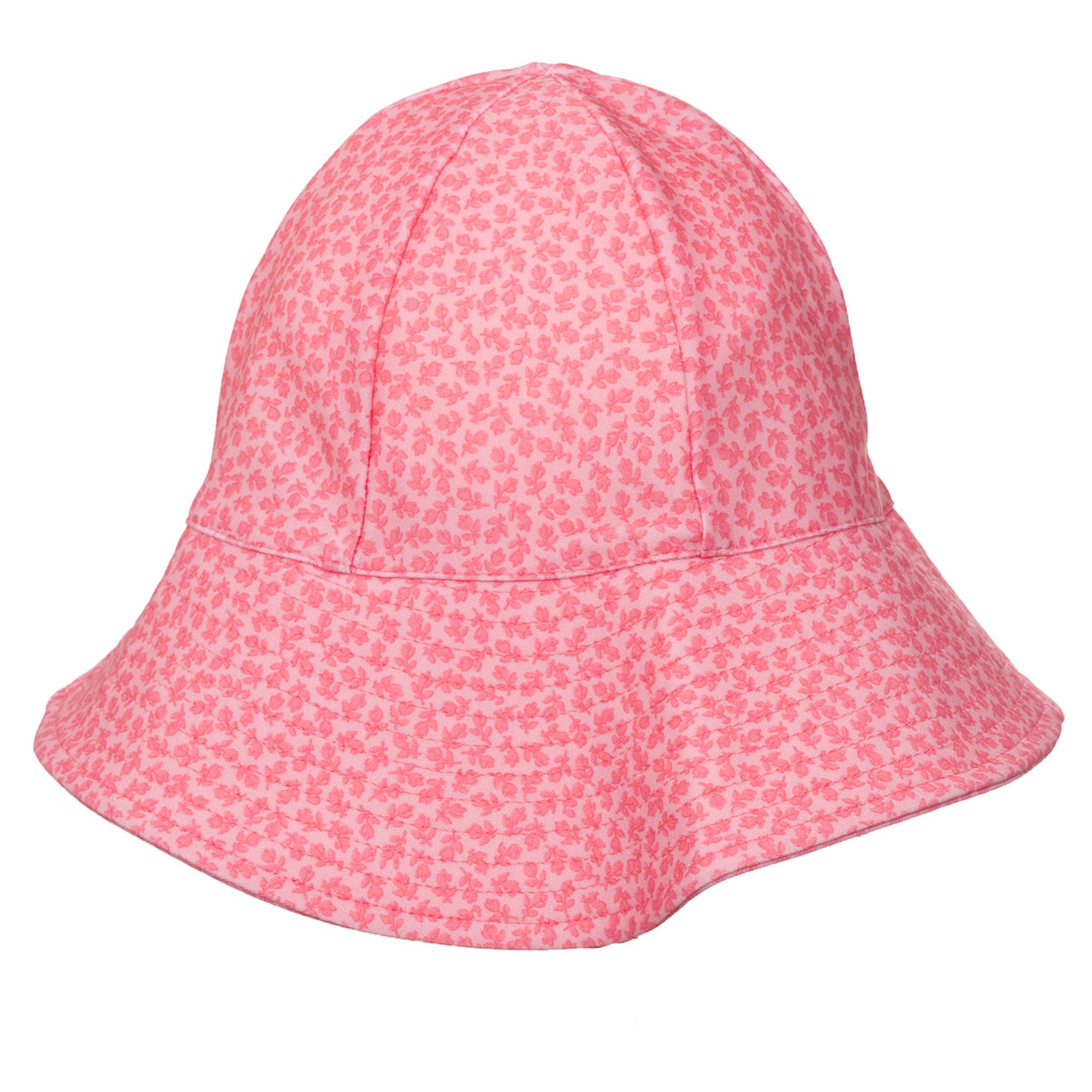 Frey Sun hat - pink-flowers - Petit Crabe