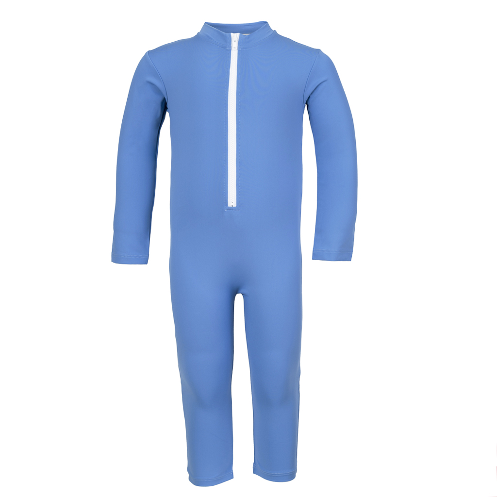 Lou BASIC UV-sunsuit L/S - cornflower - Petit Crabe