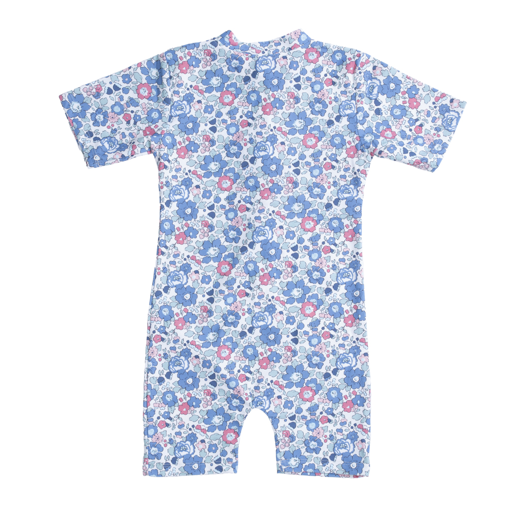 Natsu sunsuit S/S - "betsy B" Made with Liberty fabric - Petit Crabe
