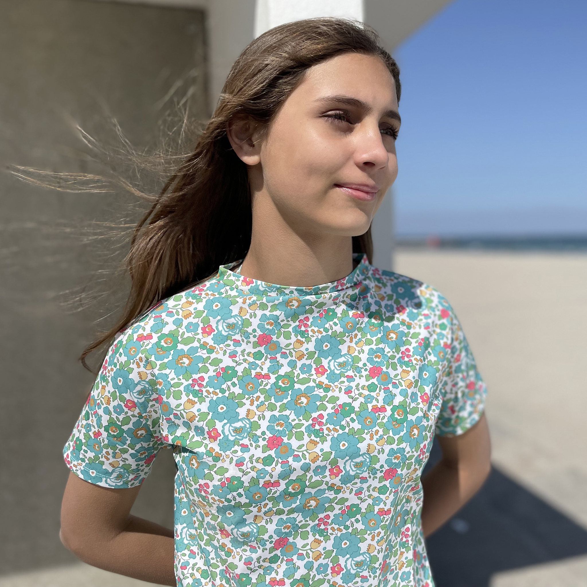 Luna Boatneck – “betsy D” Made with Liberty fabric - Petit Crabe