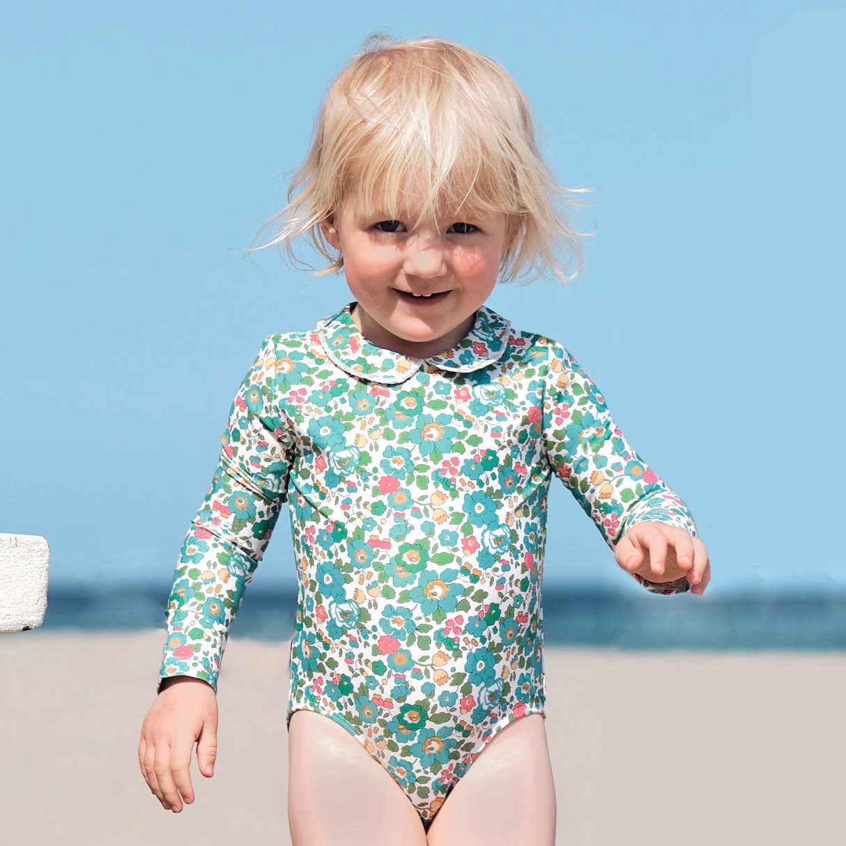 Peeter Pan collar Swimsuit L/S - "betsy D" Made with Liberty fabric ...