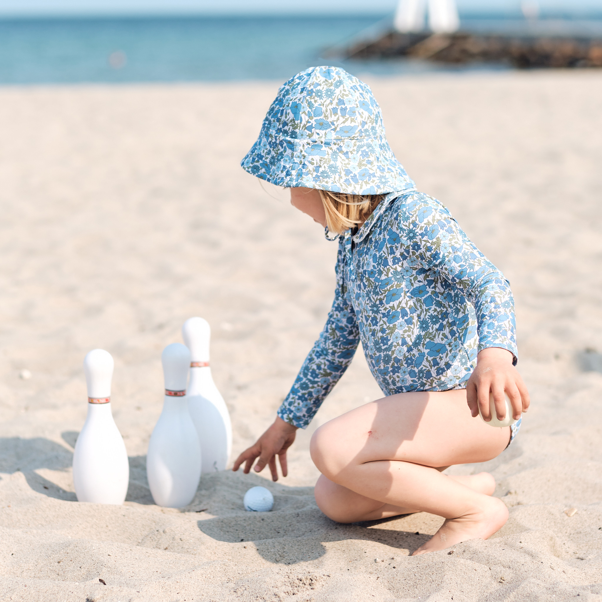 Peeter Pan collar Swimsuit L/S - "poppy & daisy" Made with Liberty ...