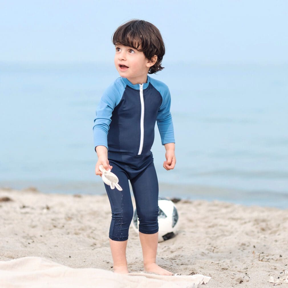Multi Color UV-Sunsuit L/S - Blue - Petit Crabe