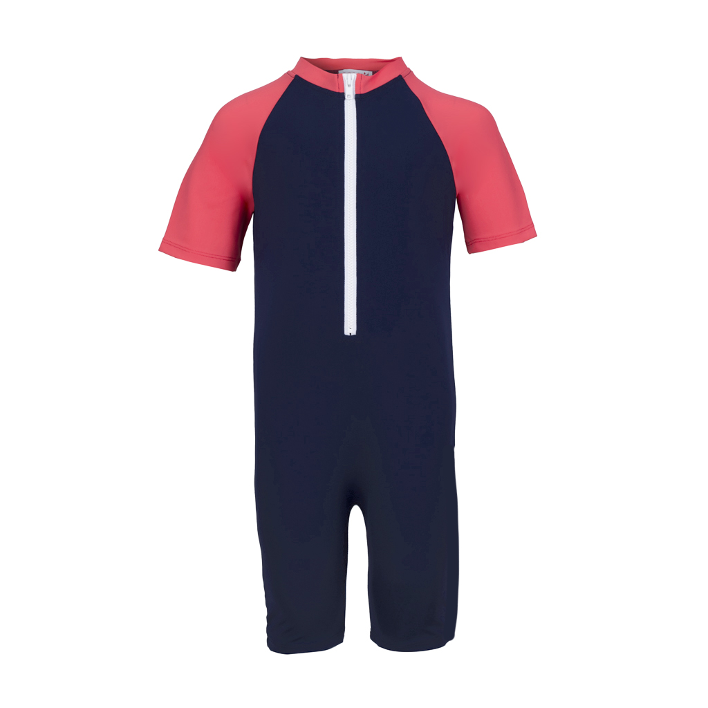 Multi Color Sunsuit S/S - blue - Petit Crabe