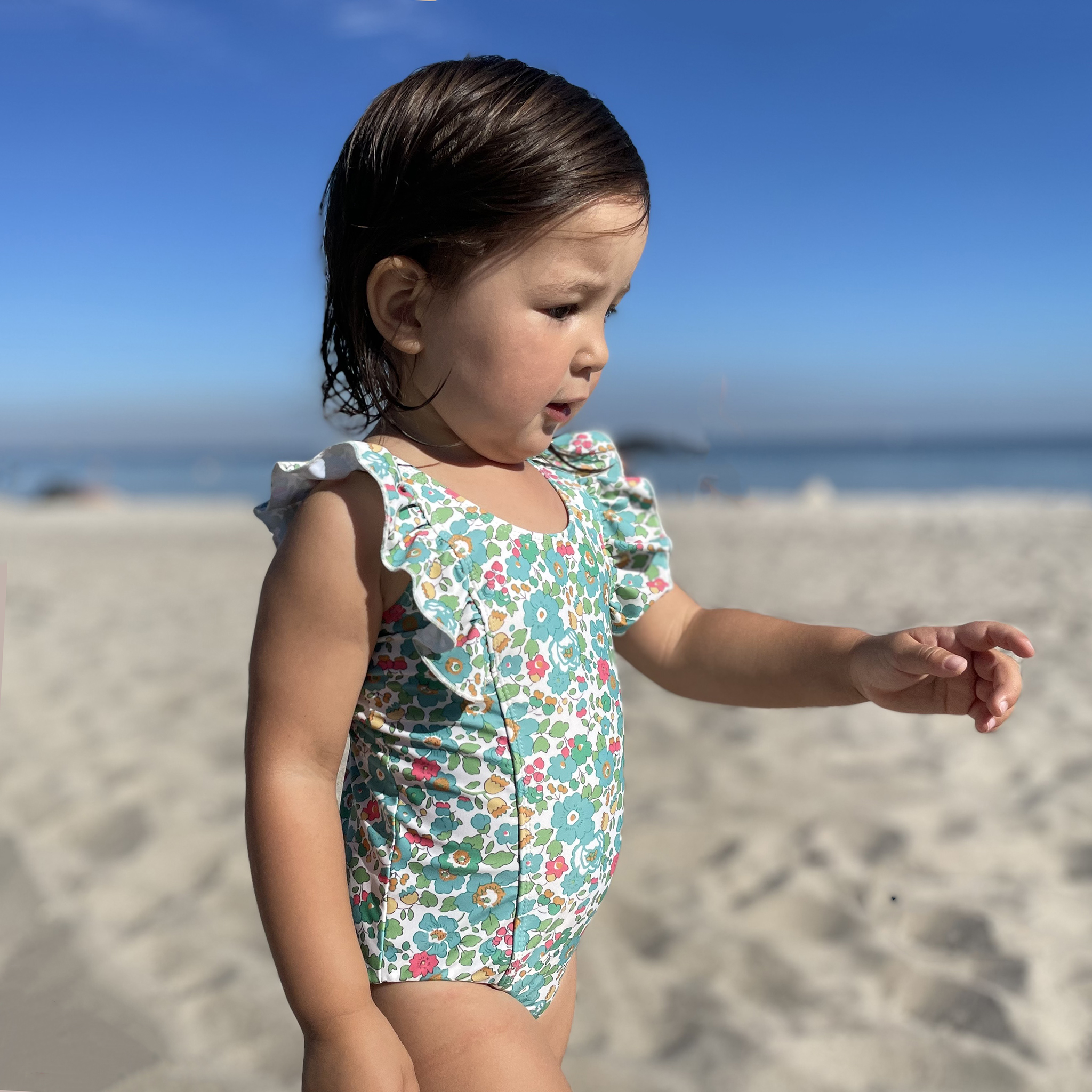 Bade swimsuit - “betsy D” Made with Liberty fabric - Petit Crabe