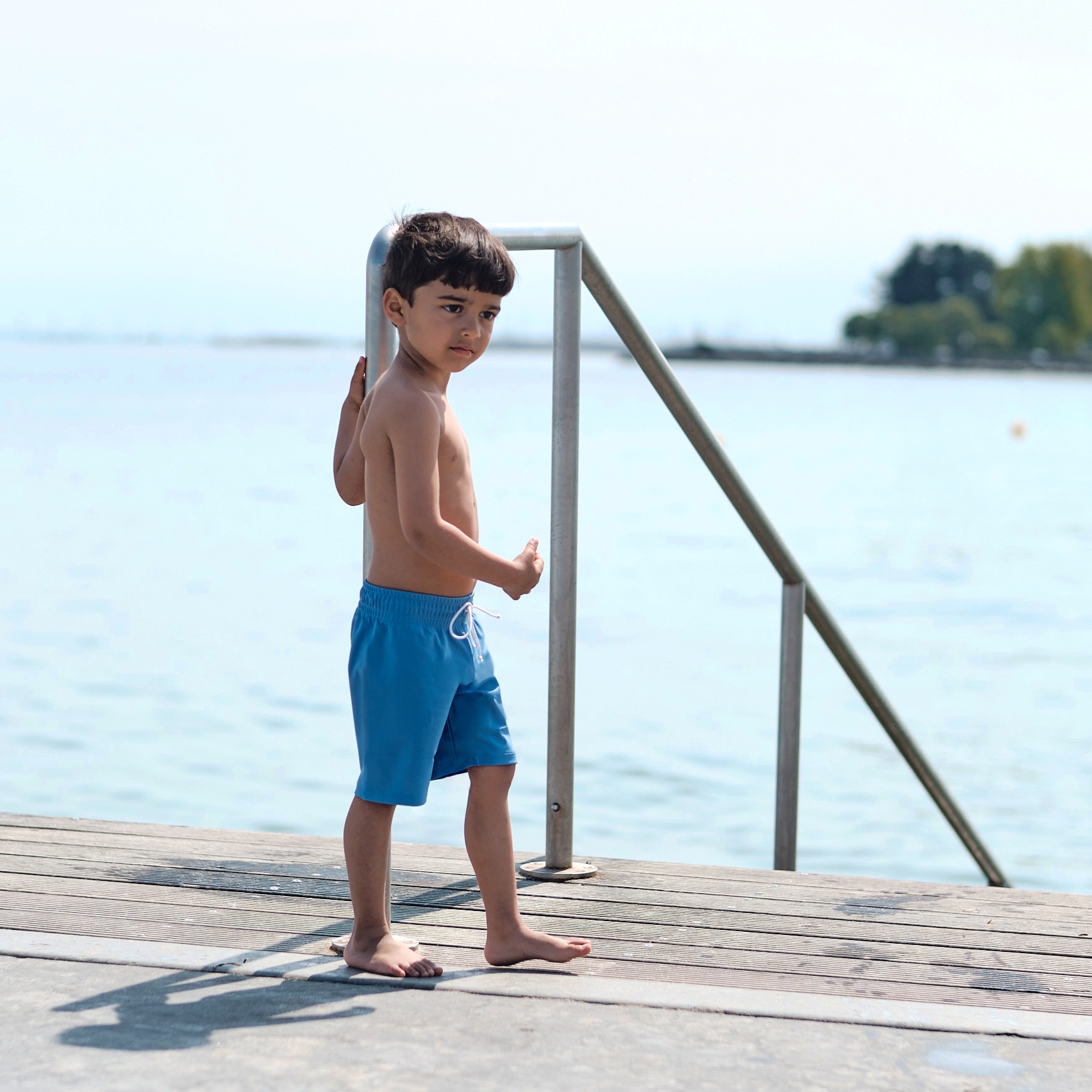 Alex Swim shorts - cornflower - Petit Crabe