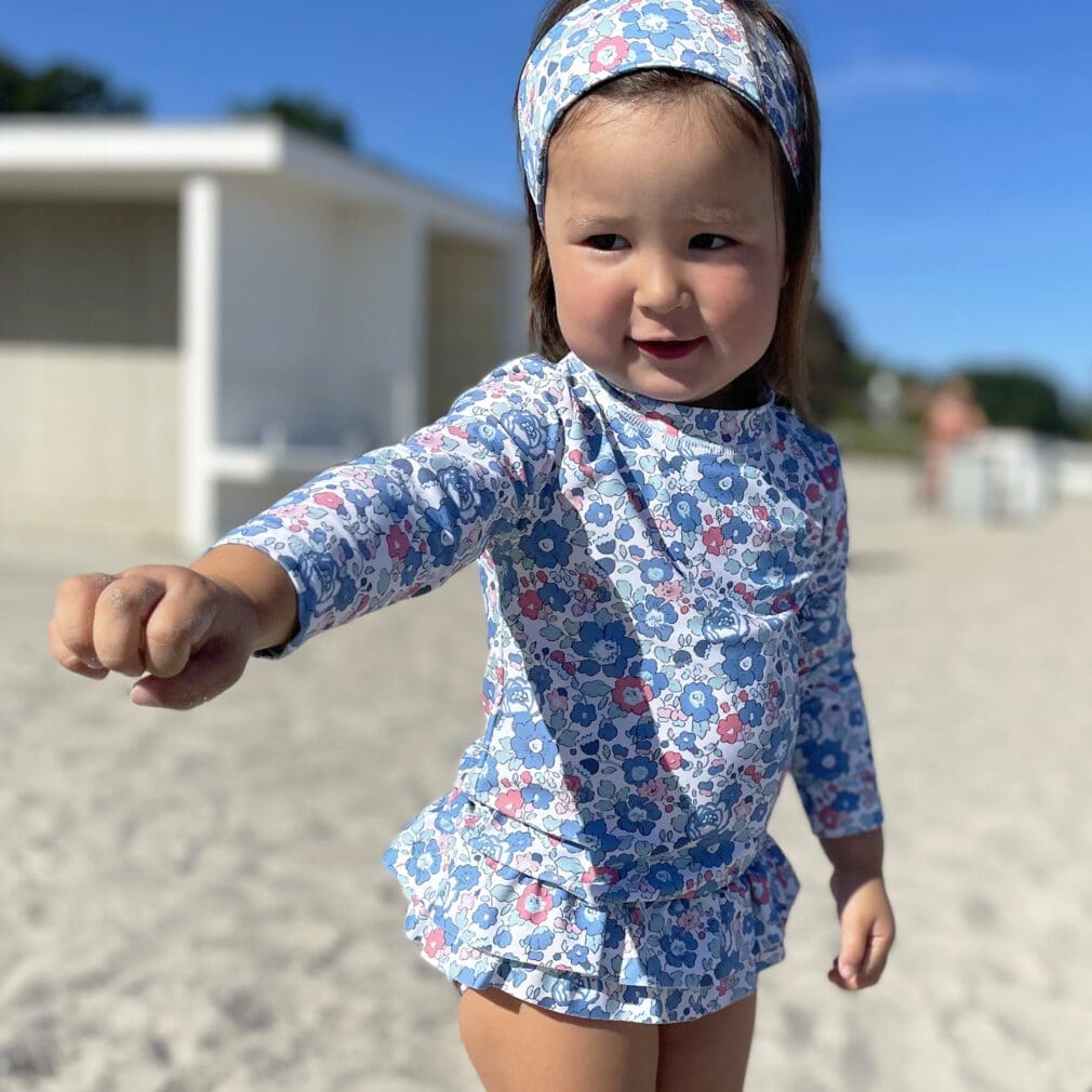 Sydney UV Swim shirt - "betsy B" Made with Liberty fabric - Petit Crabe