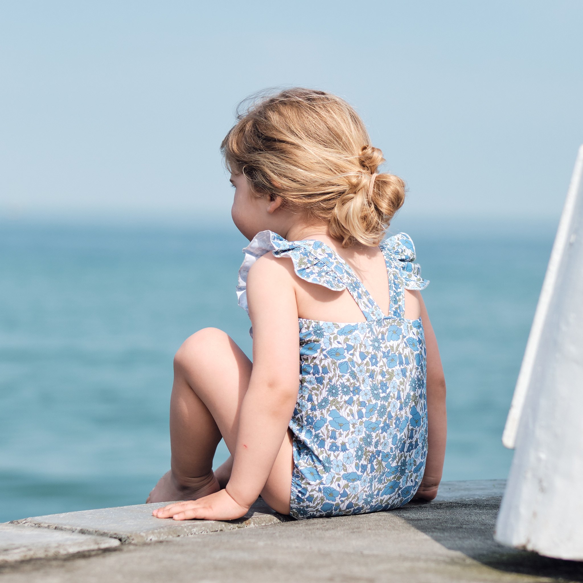 Bade swimsuit - “poppy & daisy” Made with Liberty fabric - Petit Crabe