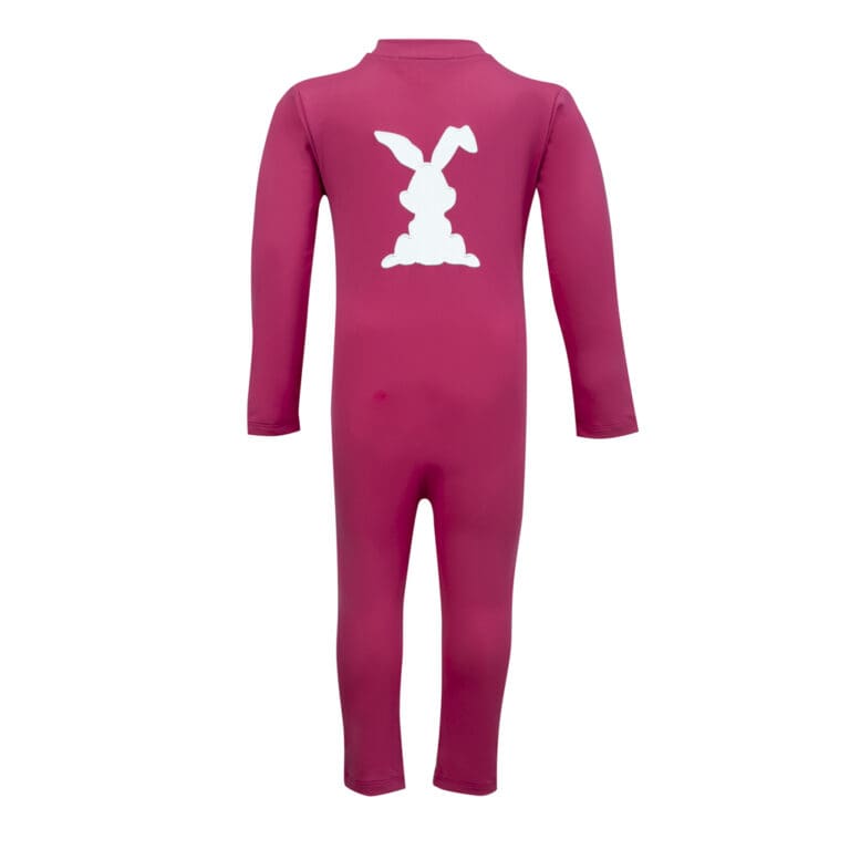 Lou – RABBIT sunsuit L/S – mulberry - Petit Crabe