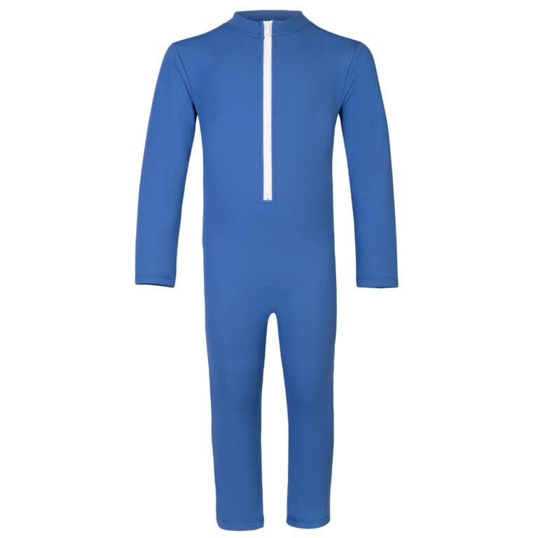 Lou - RABBIT sunsuit L/S - Sapphire - Petit Crabe