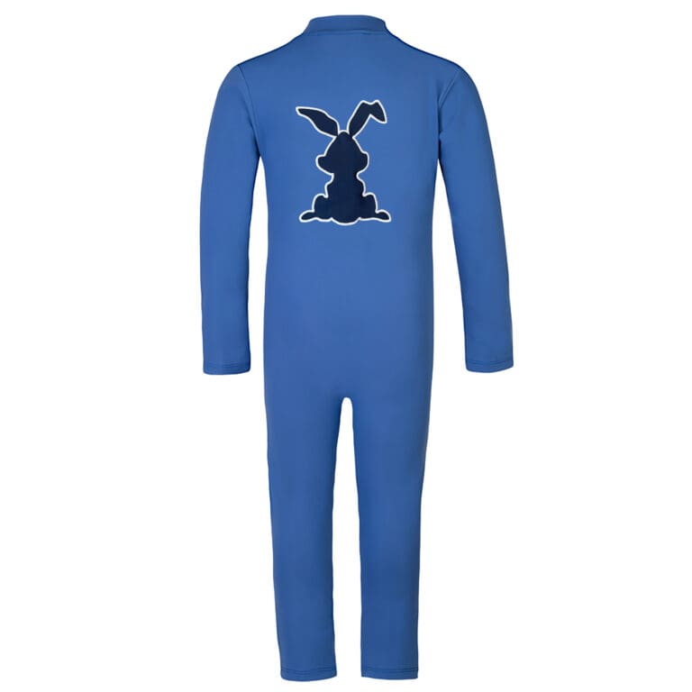 Lou - RABBIT sunsuit L/S - Sapphire - Petit Crabe