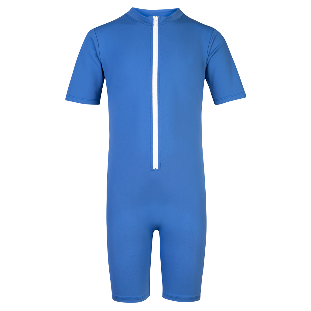 Noe BASIC UV-sunsuit S/S – sapphire - Petit Crabe