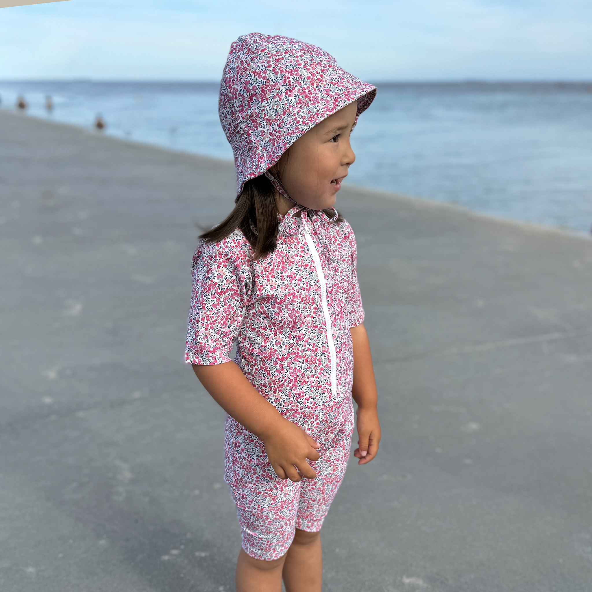 Natsu sunsuit S/S – “wiltshire bud” Made with Liberty fabric - Petit Crabe