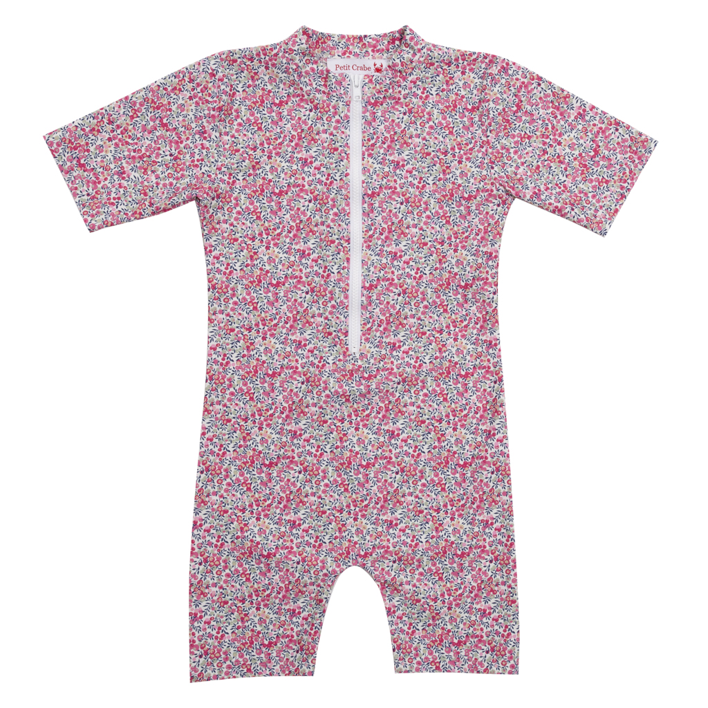 Natsu sunsuit S/S – “wiltshire bud” Made with Liberty fabric - Petit Crabe