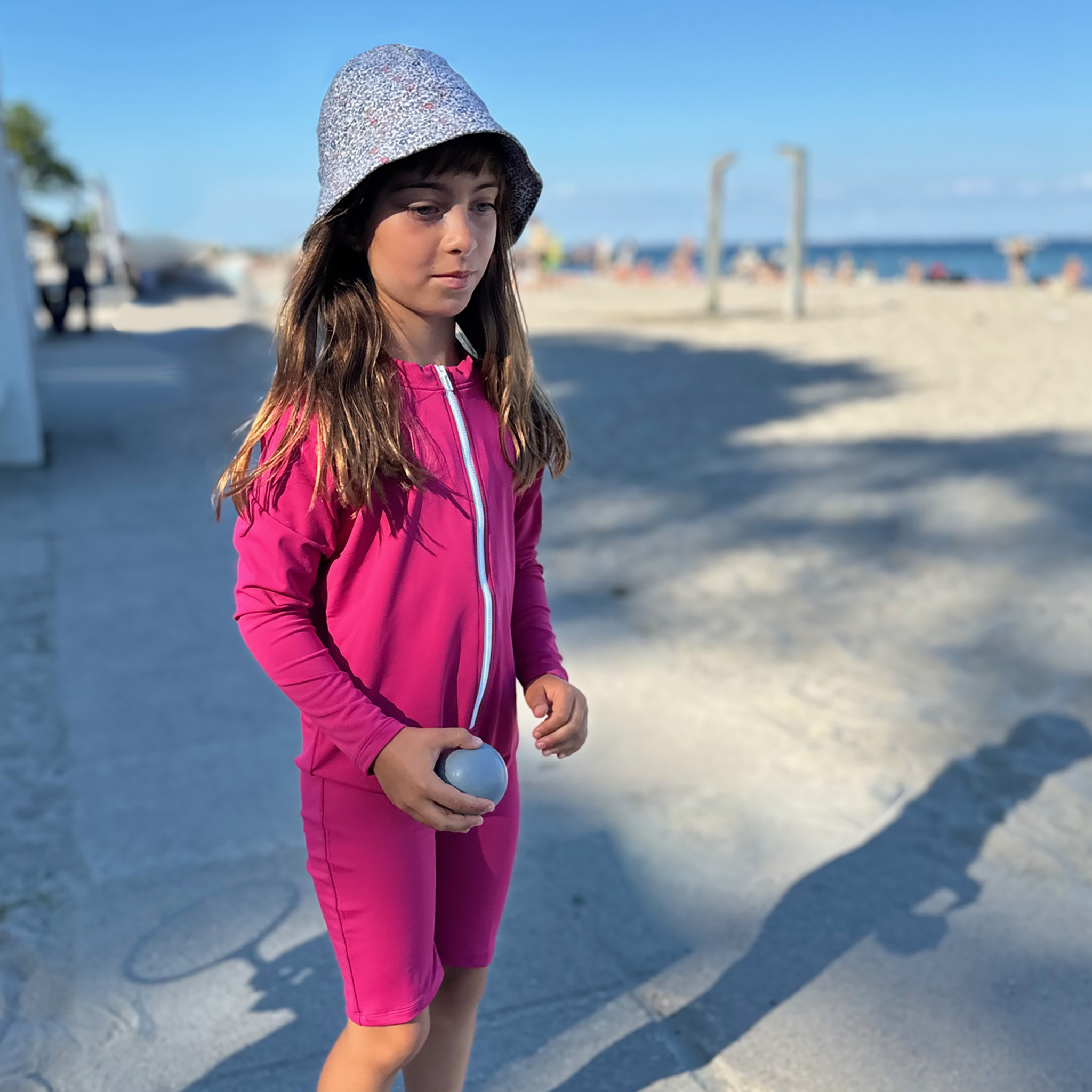 Combi sunsuit – mulberry - Petit Crabe