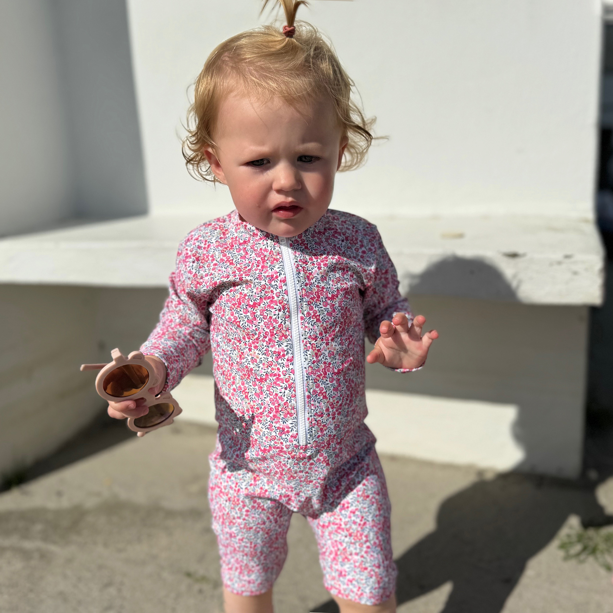 Combi sunsuit – “wiltshire bud” Made with Liberty fabric - Petit Crabe