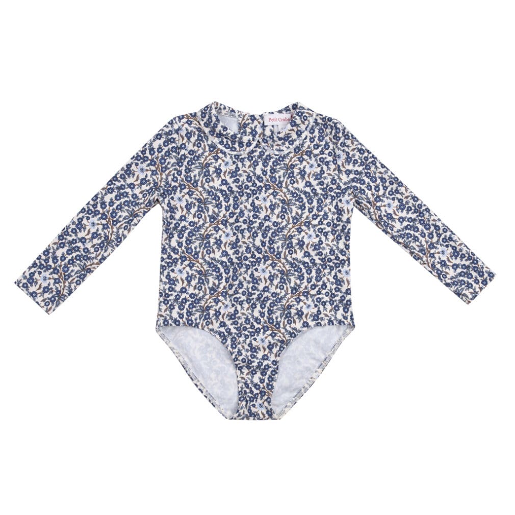 Peeter Pan collar Swimsuit L/S – “empress” Made with Liberty fabric ...