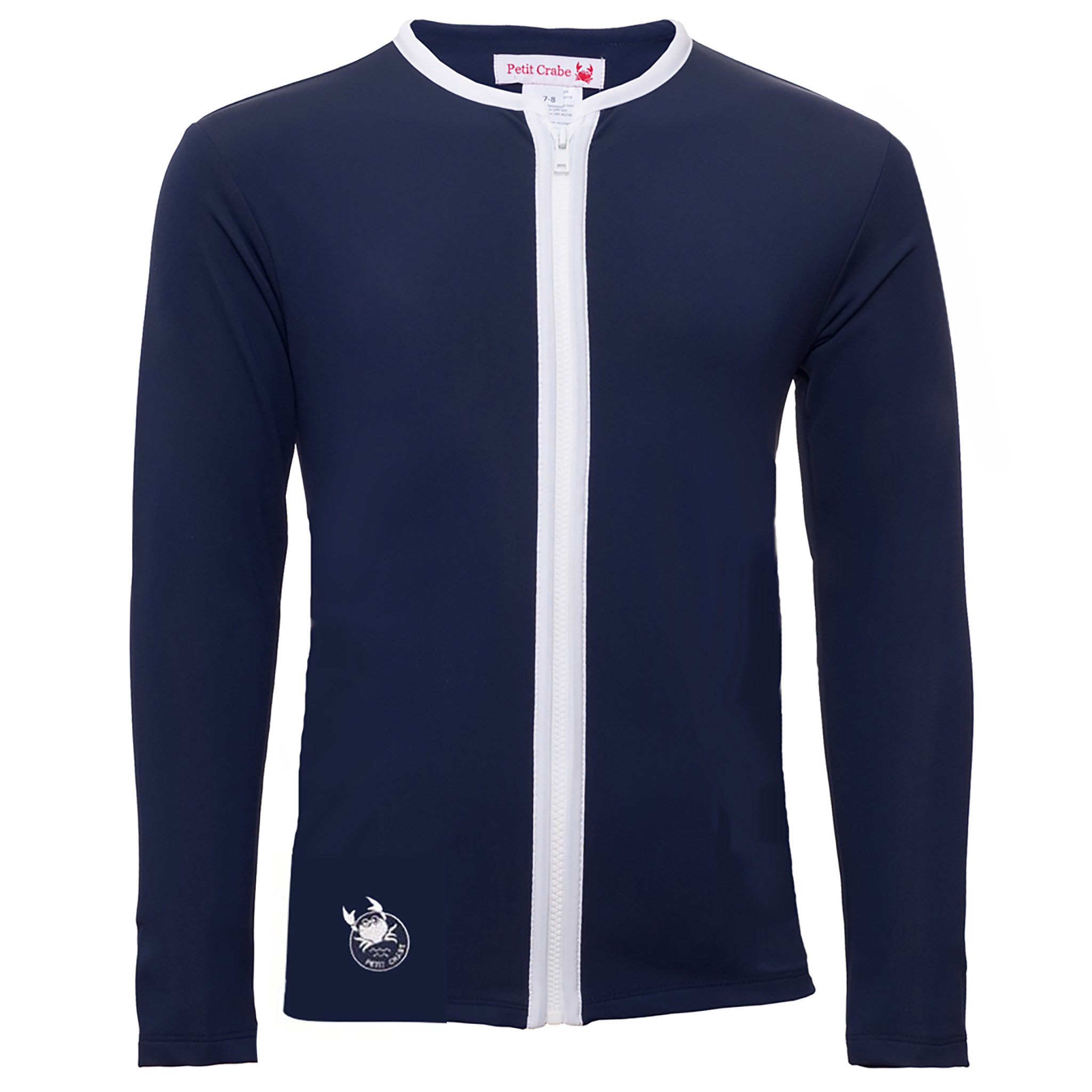 BASIC Zipper shirt - blue - Petit Crabe