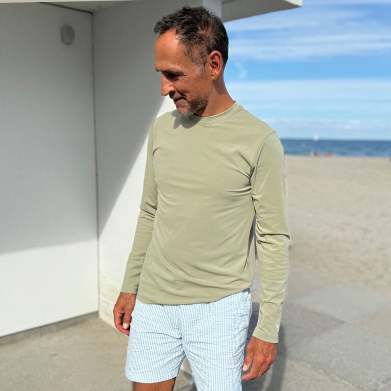 Enzo Man UV-Swimshirt L/S – olive - Petit Crabe