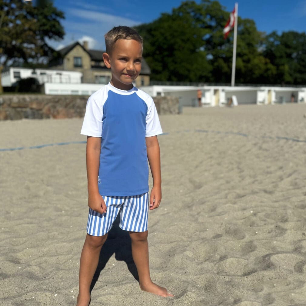 Alex Swim shorts - vertical stripes - Petit Crabe