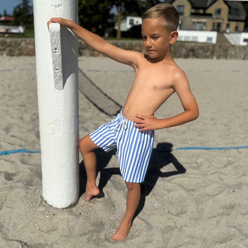 Alex Swim shorts - vertical stripes - Petit Crabe