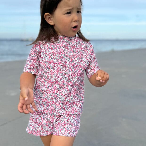 Alexa Swim shorts – “wiltshire bud” Made with Liberty fabric - Petit Crabe